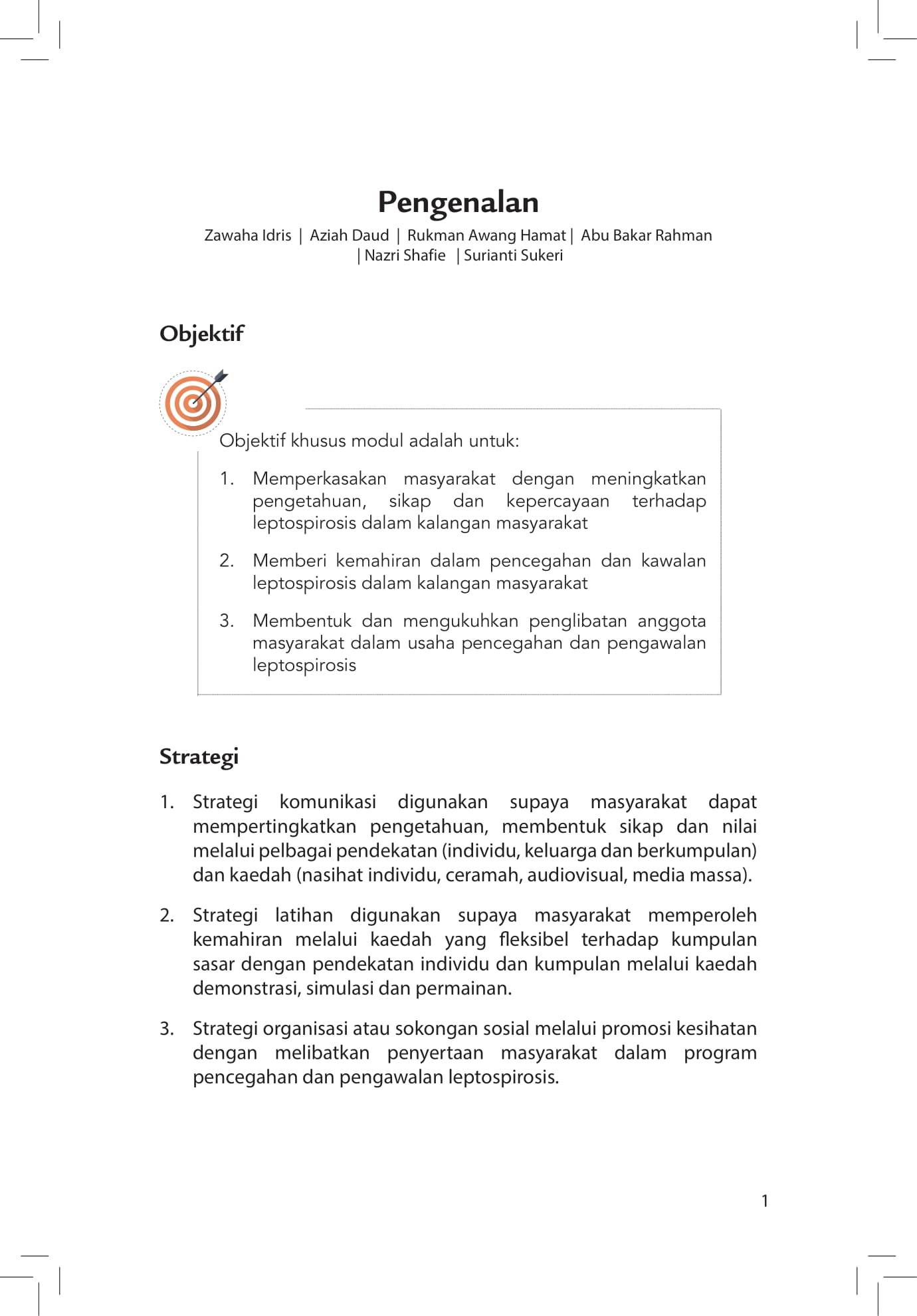 Modul Intervensi Promosi Kesihatan Leptospirosis | Emdash.my